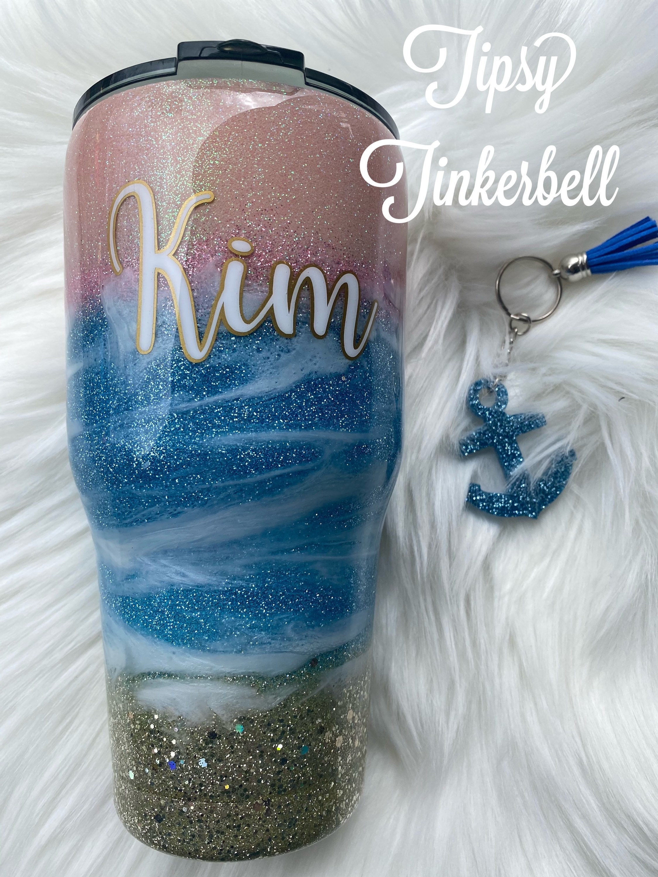 Pastel Sunset Epoxy Glitter Beach Tumbler 30 Oz - Etsy