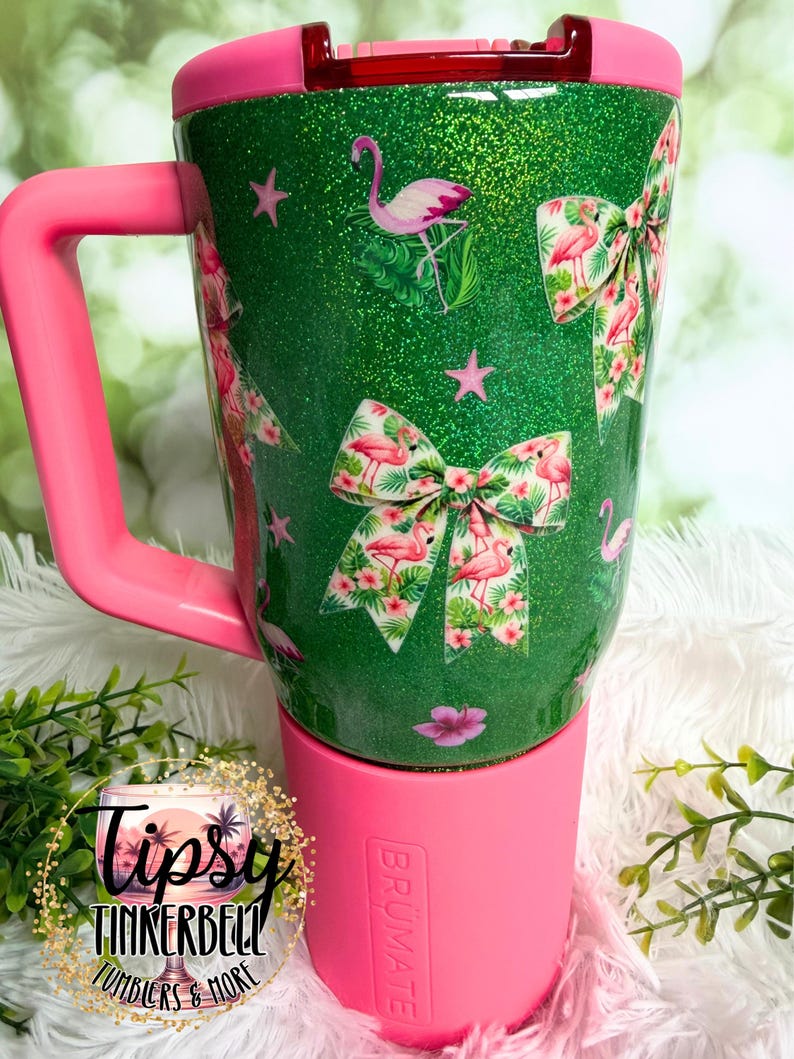 RTS Brumate Muv 35 Oz Tropical Flamingo Epoxy Glitter Tumbler - Etsy