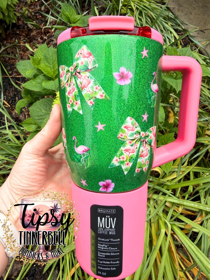 RTS Brumate Muv 35 Oz Tropical Flamingo Epoxy Glitter Tumbler - Etsy