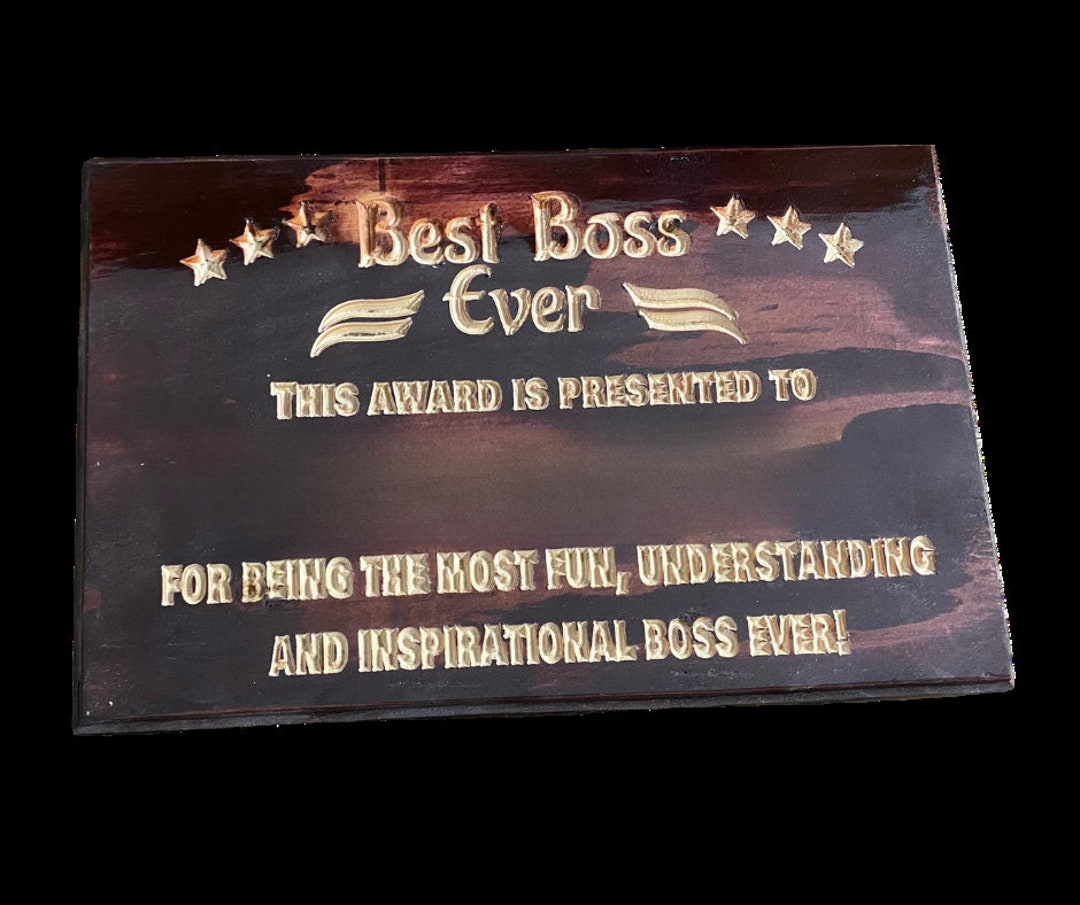 Best Boss Plaque, Best Boss Award, Boss Award, Boss's Day, Boss's Week ...