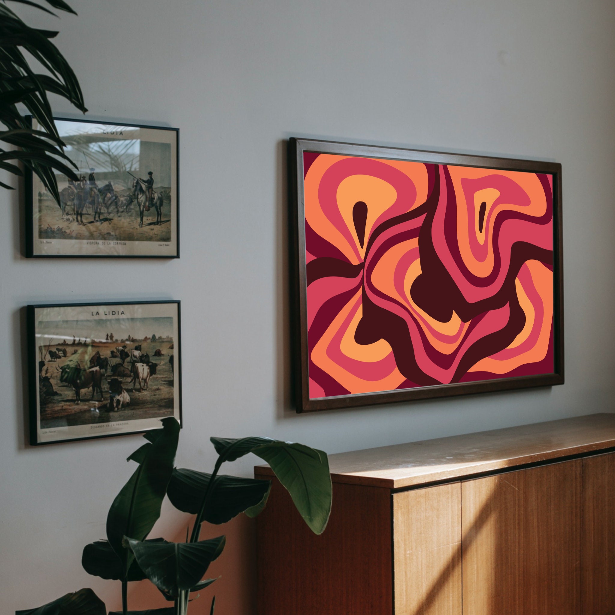 Art & Collectibles Prints Digital Prints Blue Gradient Psychedelic ...