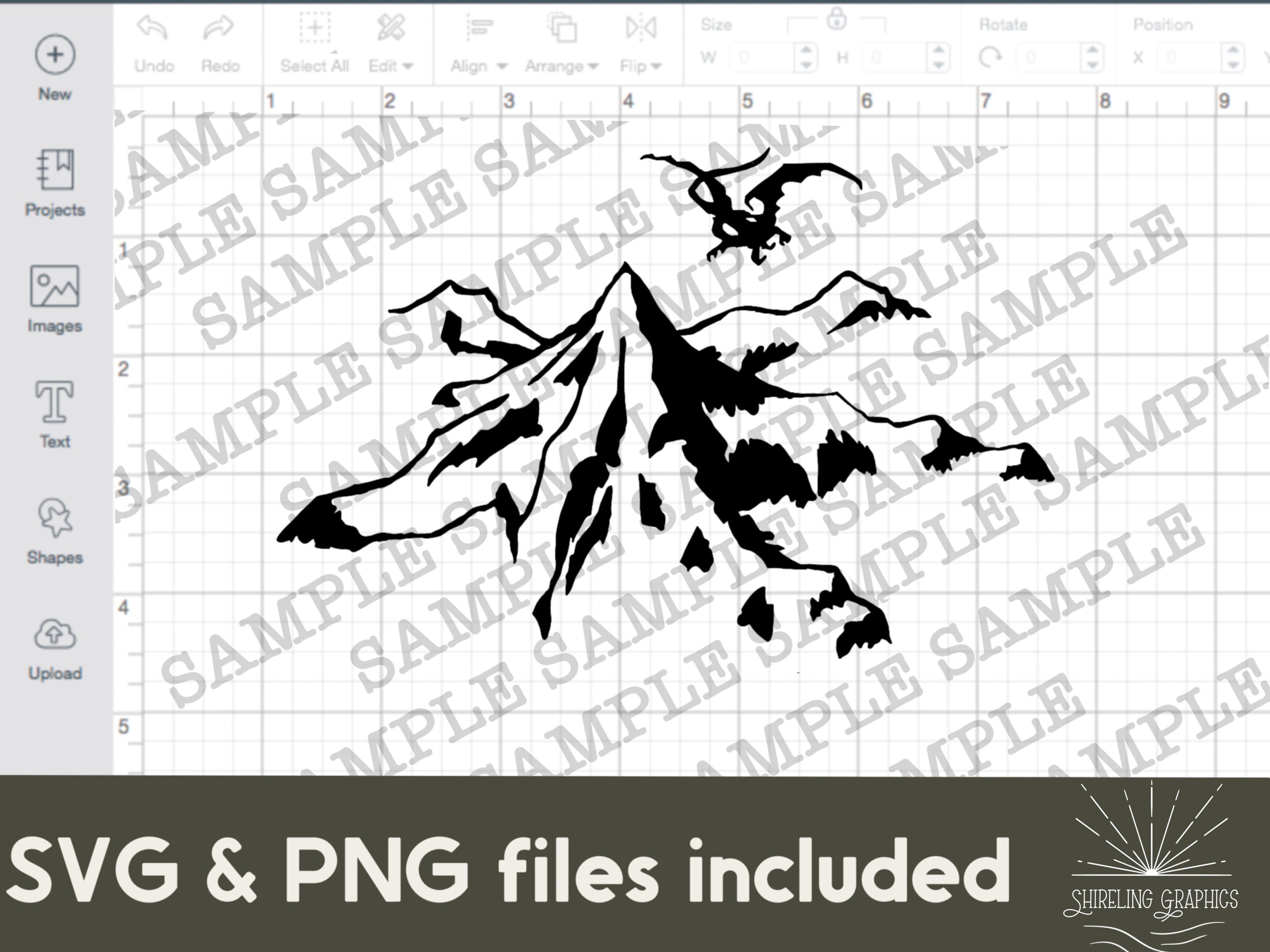 Lord of the Rings Misty Mountains Smaug SVG PNG Image - Etsy