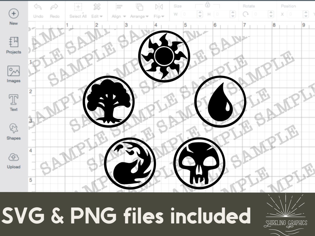 Mtg Magic The Gathering Mana Symbols Svg Digital Download Etsy