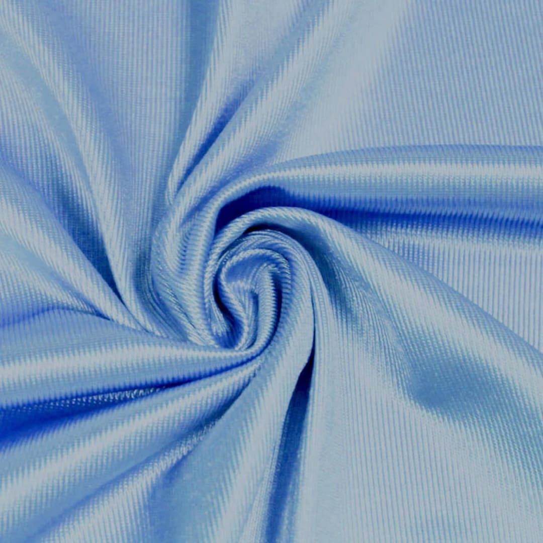 Sky Blue Nylon Dazzle Fabric Sports Mesh Fabric , Football Fabric ...