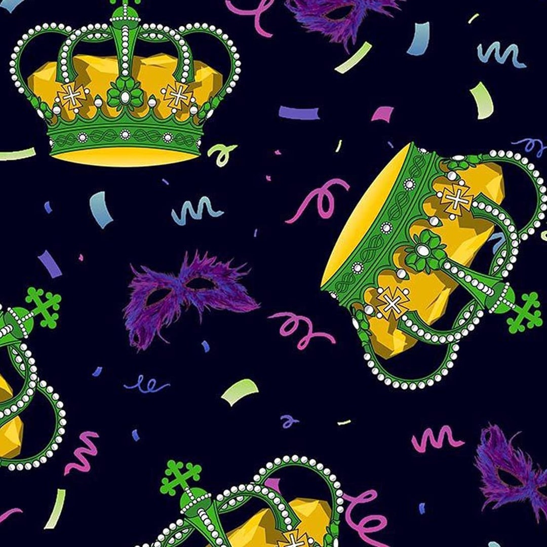 Green Gold Navy Good Friday Design Printed 100% Combed Cotton Quilting ...