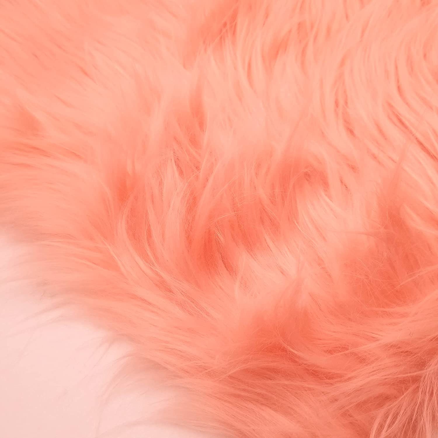 Peach Faux Fur Fabric Long Pile Mongolian - Style 5000 - Etsy