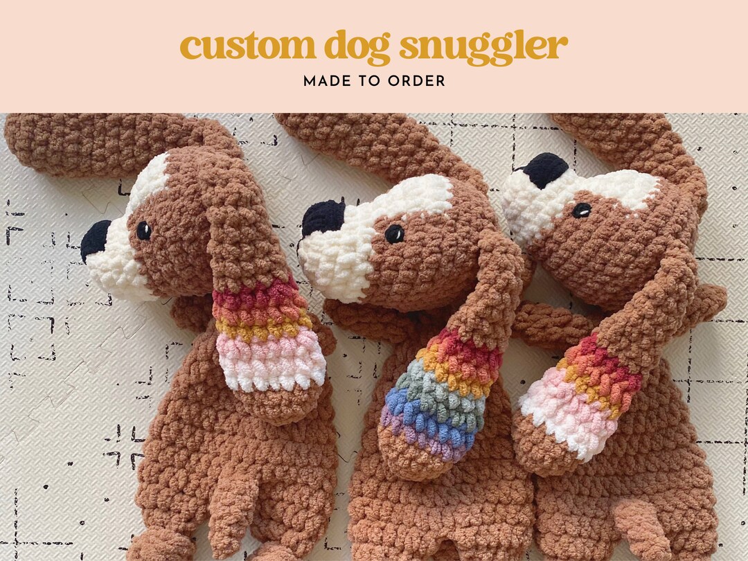 CUSTOM Puppy Snuggler - Dog Lovey - Dog Stuffed Animal - Custom Crochet ...