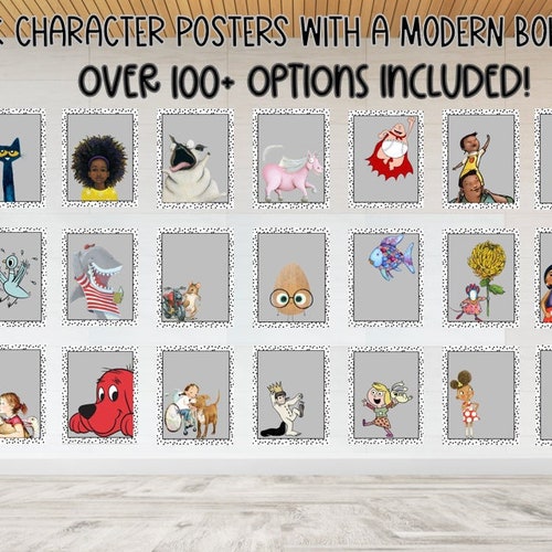 Diverse Book Character Posters Classroom Storybook Characters - Etsy