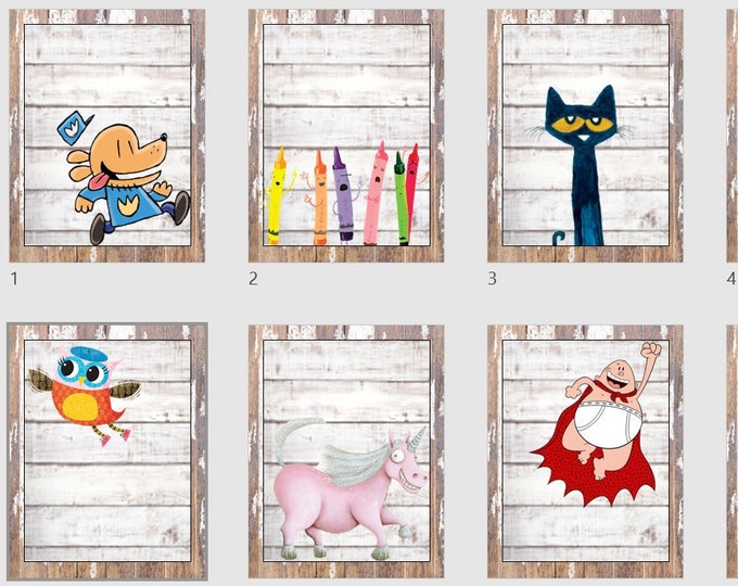 Farmhouse Shiplap Book Character Posters- 100+ Options Included ...