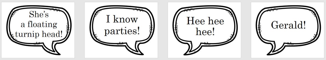 Piggie and Elephant Photo Prop Speech Bubbles - Etsy