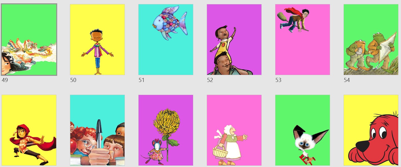 Bright and Neon Children’s Story Book Character Posters- 96 Options - Etsy