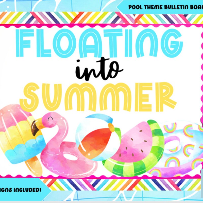Floating Into Summer Bulletin Board - Etsy