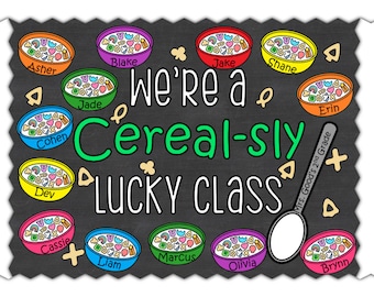 We're A Cereal-sly Lucky Class Bulletin Board Kit Lucky - Etsy