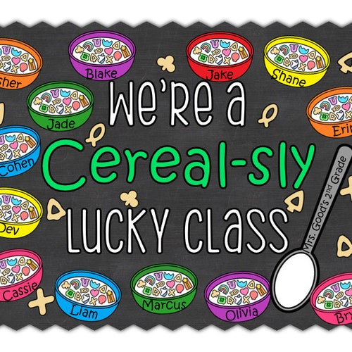 We're A Cereal-sly Lucky Class Bulletin Board Kit Lucky - Etsy