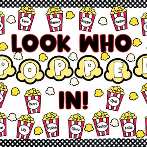 Popcorn/ Movie Theme Back to School Bulletin Board and Door Kit - Etsy
