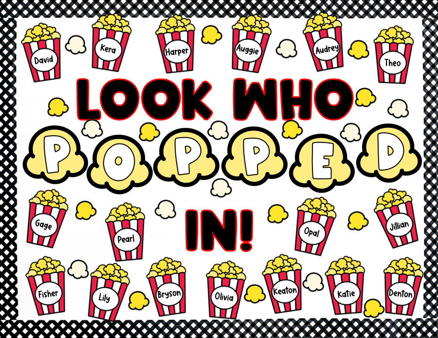Popcorn Template For Bulletin Board