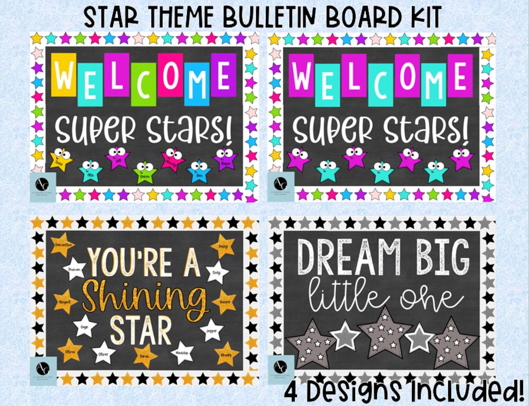 Star Theme Bulletin Board and Door Kit Super Stars/ Dream - Etsy