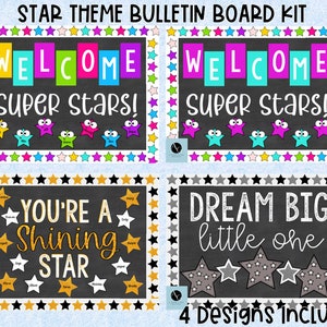 Star Theme Bulletin Board and Door Kit- Super Stars/ Dream Big/ Shining ...
