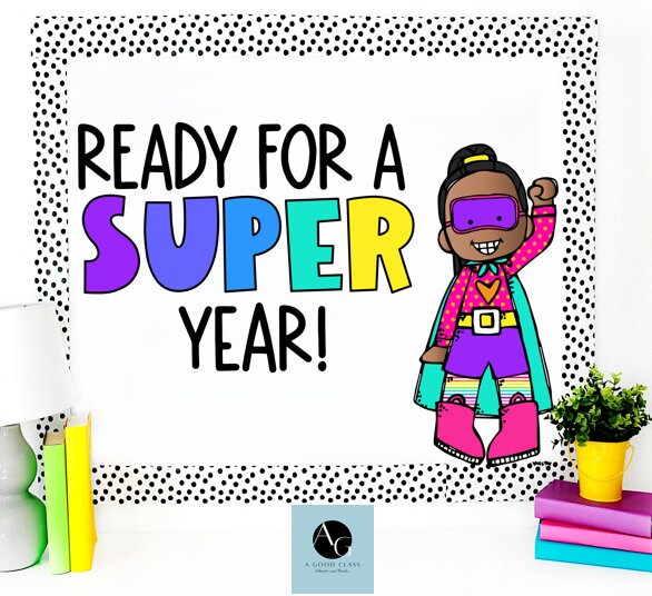 Superhero Theme Bulletin Board and Door Kit- Our Class is Super- Ready ...