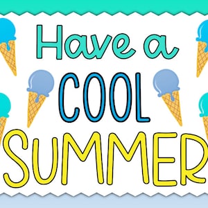 Summer Ice Cream Cone Theme Bulletin Board Kit - Etsy