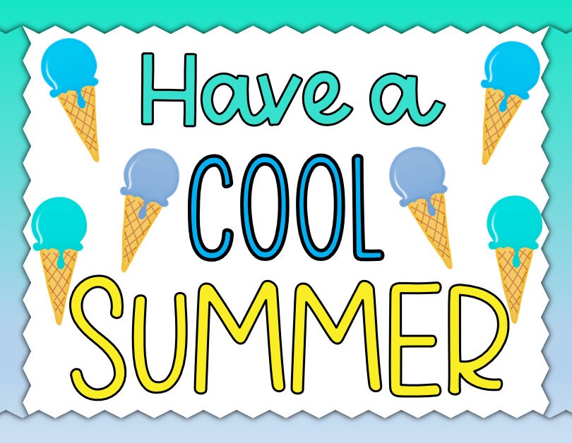 Summer Ice Cream Cone Theme Bulletin Board Kit | Etsy