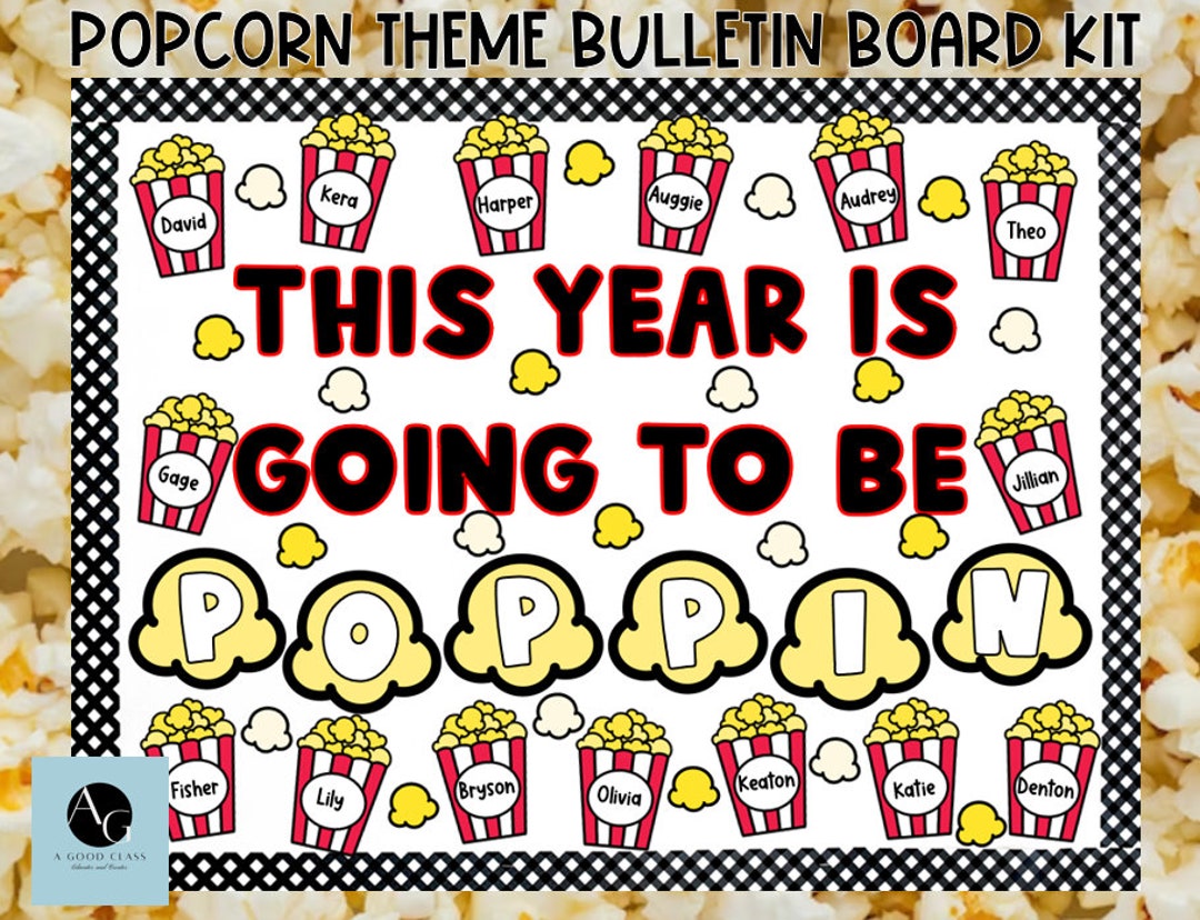 Popcorn/ Movie Theme Back to School Bulletin Board and Door Kit - Etsy