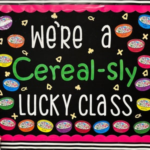 We're A Cereal-sly Lucky Class Bulletin Board Kit- Lucky Charms Cereal ...