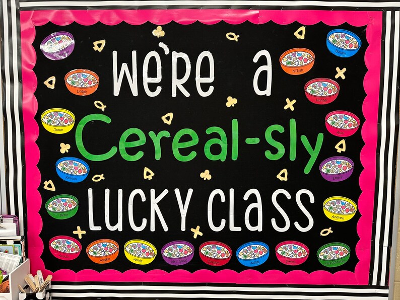 We're A Cereal-sly Lucky Class Bulletin Board Kit Lucky - Etsy