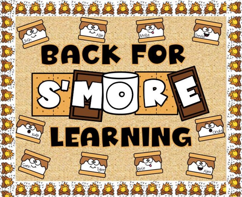 Camping Smores Bulletin Board and Door Kit - Etsy