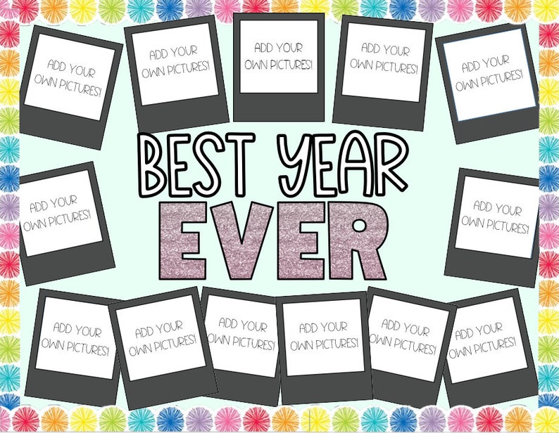Photo Theme Memories- End of the Year Bulletin Board Kit - Etsy