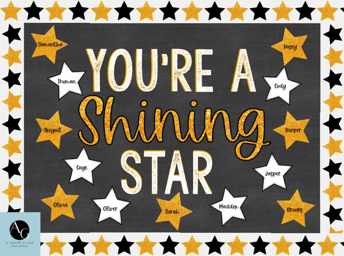Star Theme Bulletin Board and Door Kit- Super Stars/ Dream Big/ Shining ...