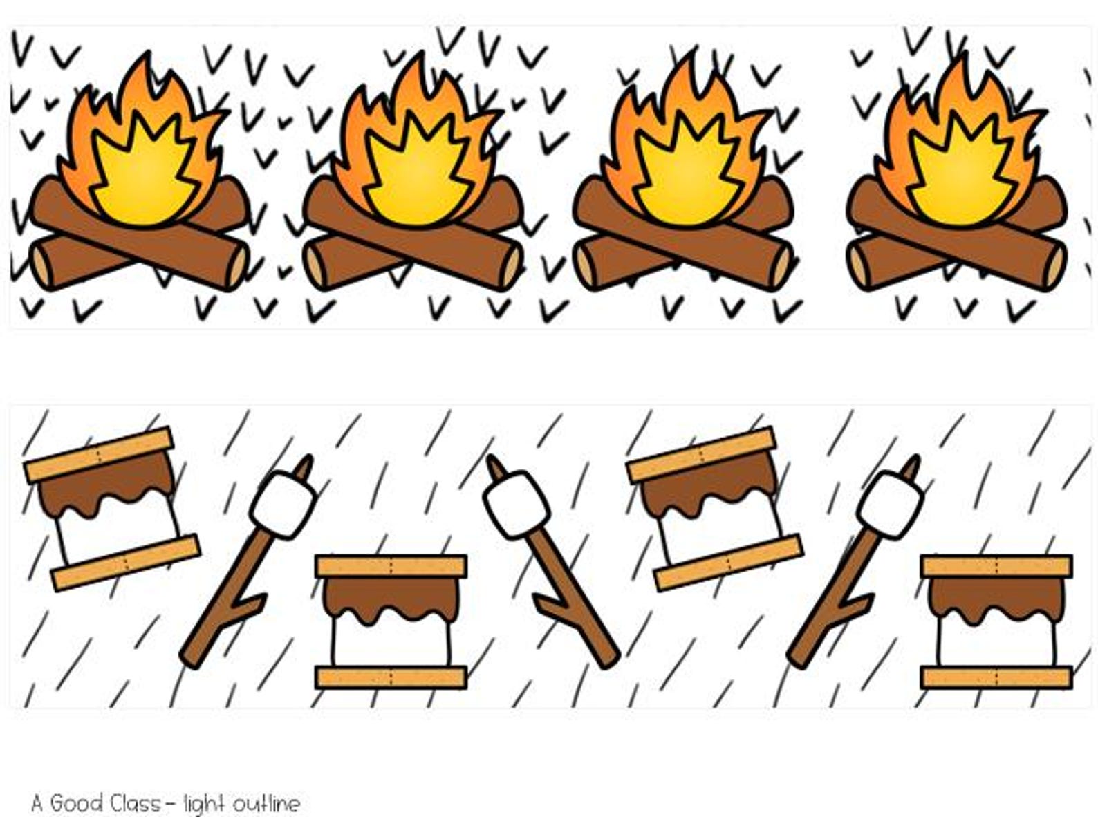 Camping Smores Bulletin Board and Door Kit - Etsy