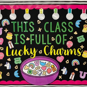 March Lucky Charms Bulletin Board Kit- St. Patrick's Day Bulletin Board ...