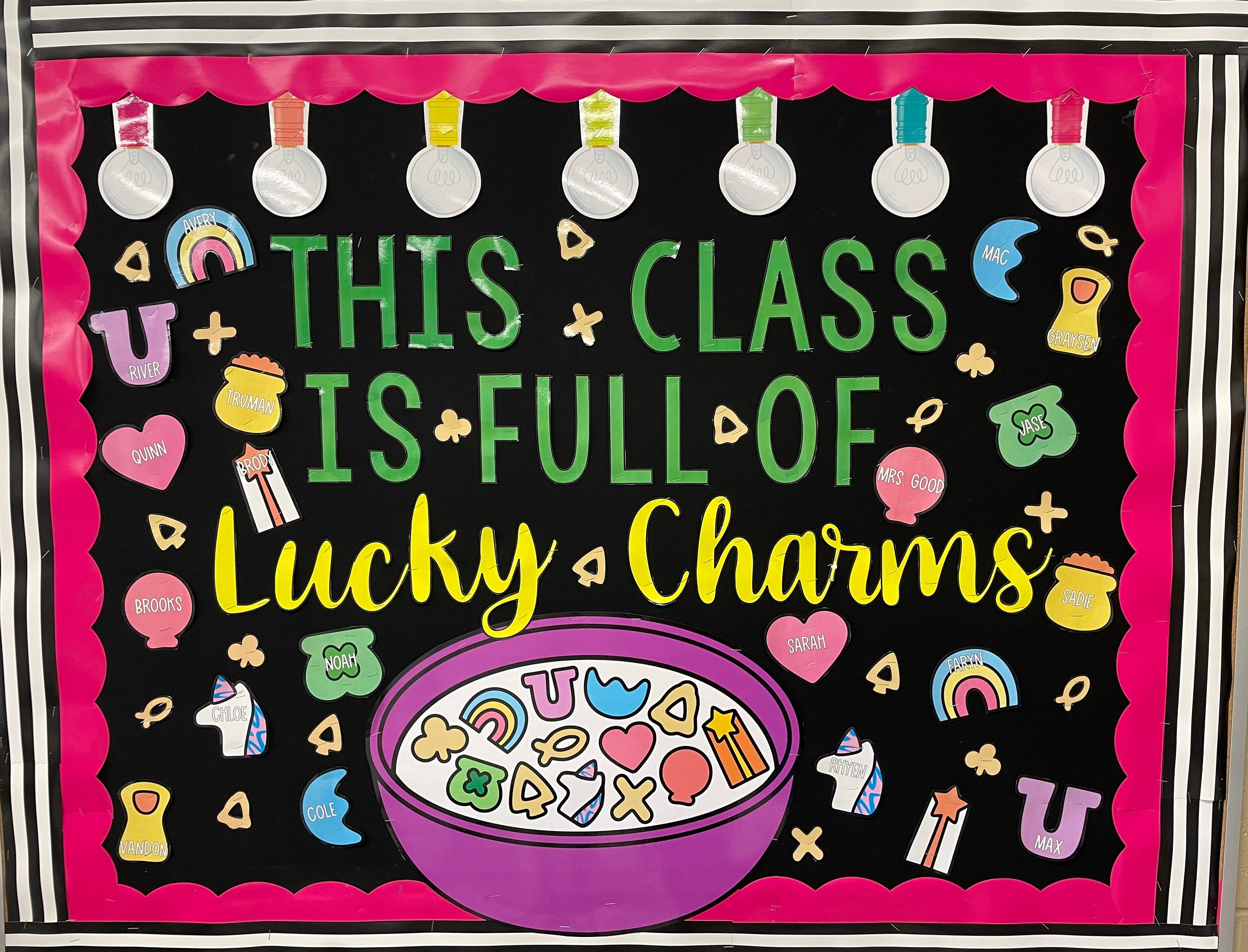 March Lucky Charms Bulletin Board Kit St. Patrick's Day - Etsy