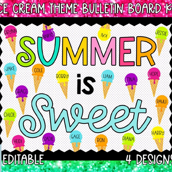Ice Cream Bulletin Board - Etsy
