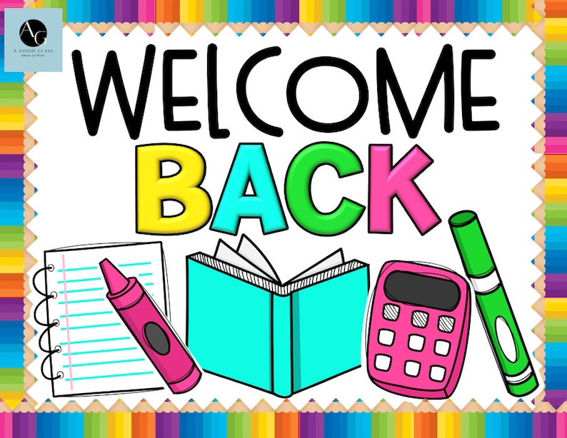Welcome Back to School Bulletin Board and Door Kit- School Supplies ...