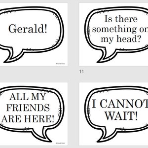 Piggie and Elephant Photo Prop Speech Bubbles - Etsy