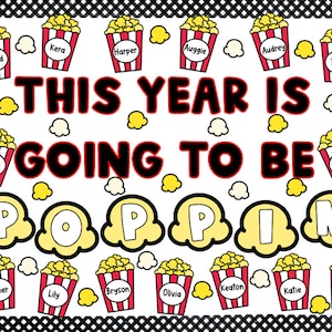 Popcorn/ Movie Theme Back to School Bulletin Board and Door Kit - Etsy