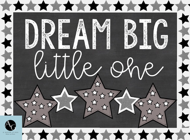 Star Theme Bulletin Board and Door Kit- Super Stars/ Dream Big/ Shining ...