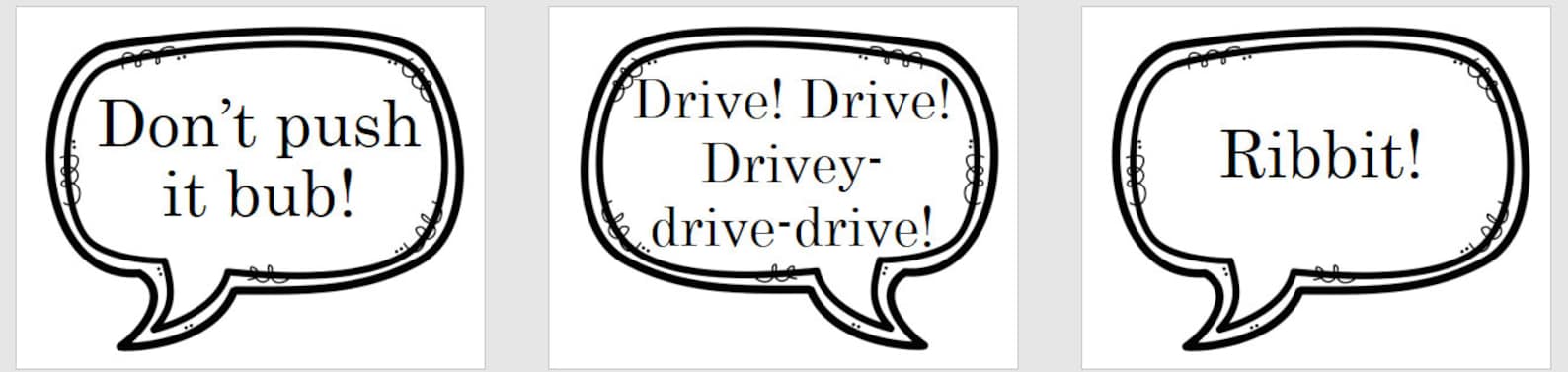 Piggie and Elephant Photo Prop Speech Bubbles - Etsy