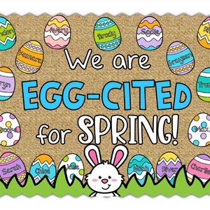 Spring Easter Egg Bulletin Board Kit - Etsy