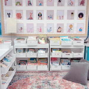 Diverse Children’s Neutral Boho Modern Story Book Character Posters ...