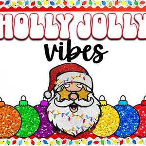Holly Jolly Vibes- Christmas/ December Bulletin Board and Door Kit - Etsy