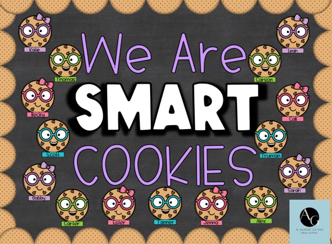 We Are Smart Cookies Bulletin Board and Door Kit- Cookie Theme ...