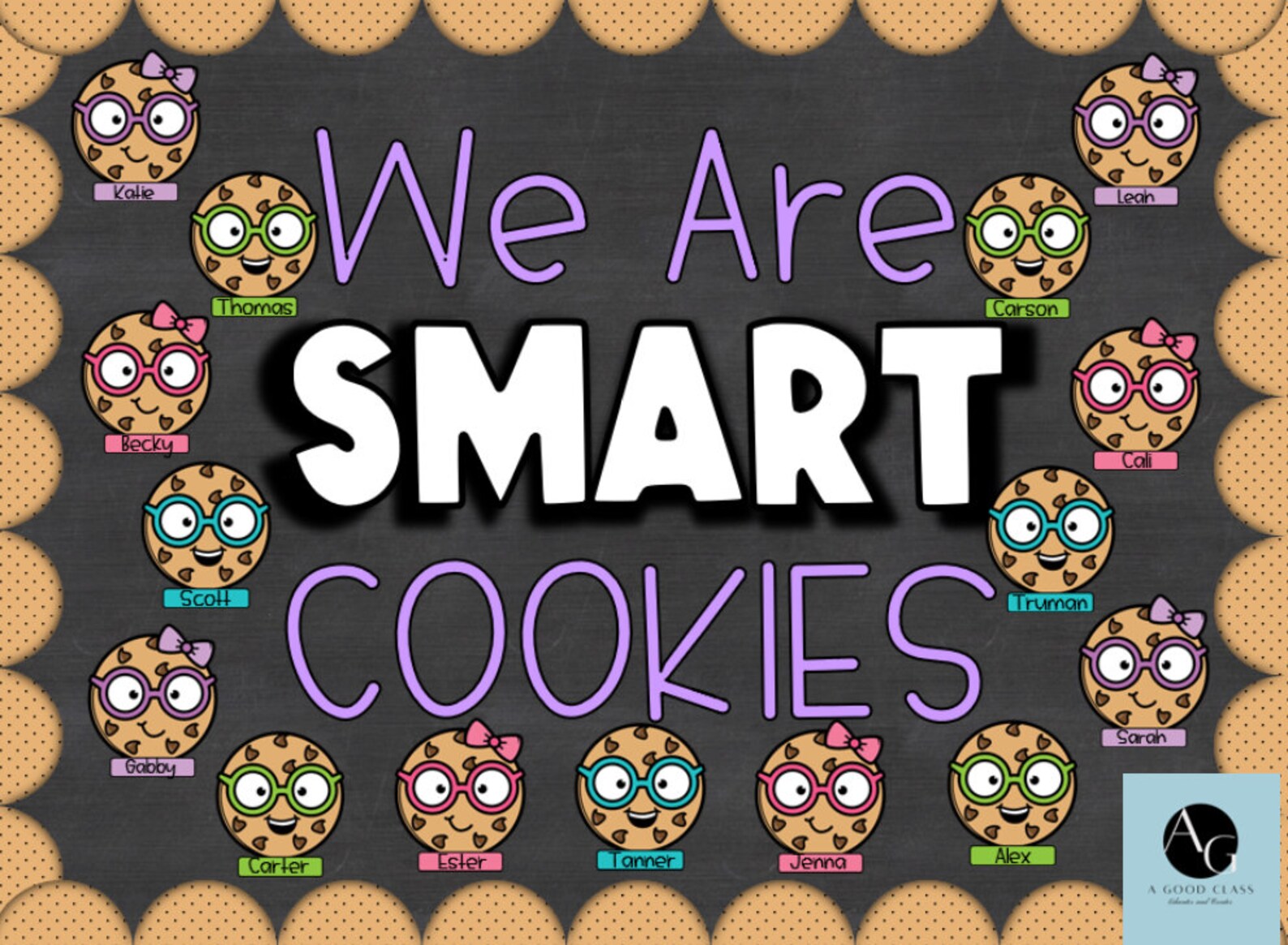 We Are Smart Cookies Bulletin Board and Door Kit- Cookie Theme ...