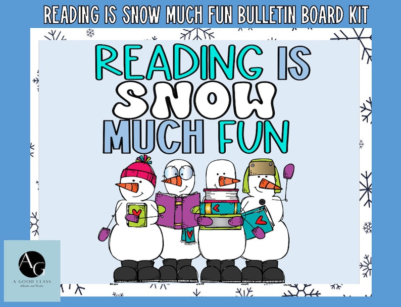 Reading is Snow Much Fun Snowman Winter Theme Bulletin Board - Etsy