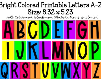Printable A-Z Retro Bulletin Board Letters Punctuation and Numbers Easy ...