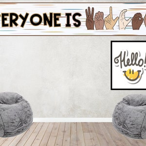 Everyone is Welcome- Sign Language/asl Diversity and Inclusion Bulletin ...