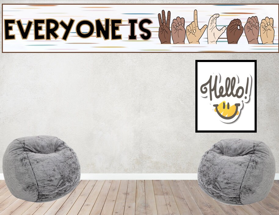 Everyone is Welcome- Sign Language/asl Diversity and Inclusion Bulletin ...