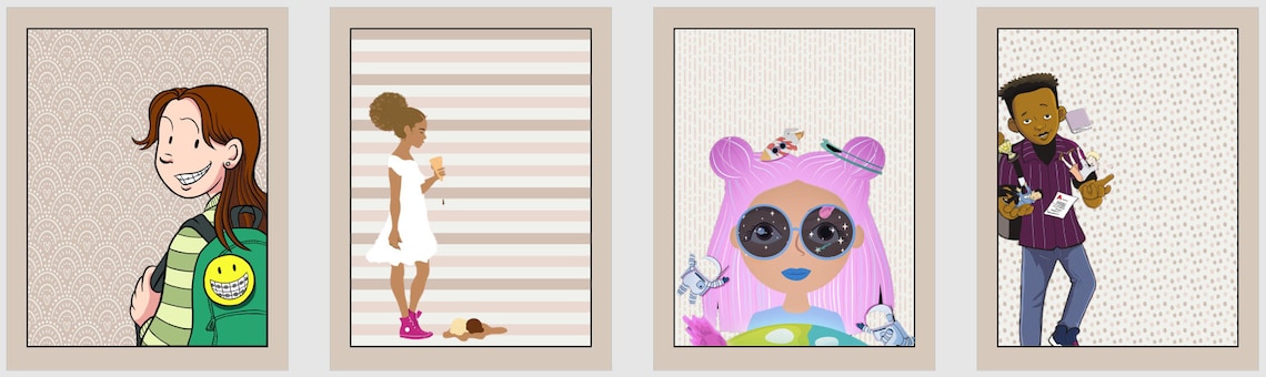 Diverse Book Character Posters for Older Elementary/ Jr. High - Etsy